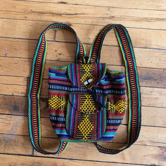 Bags | Mexican Woven Mini Backpack | Poshmark